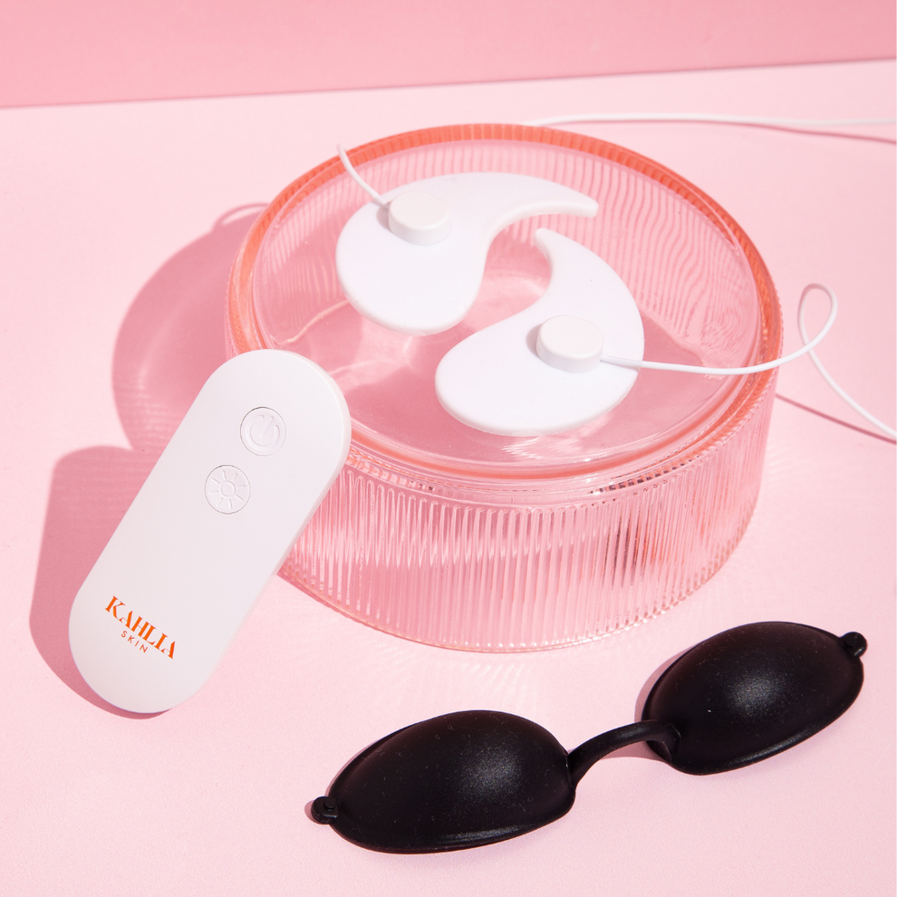 Kahlia Skin LED Under Eye Patches | Red & Yellow Light Therapy for Dark ...